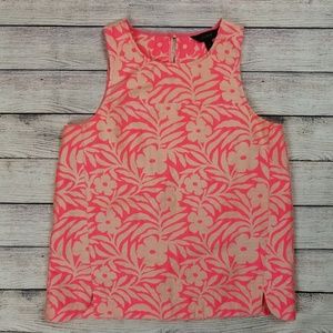 J. Crew | Tops | J Crew Seamed Shell In Plumeria Jacquard | Poshmark